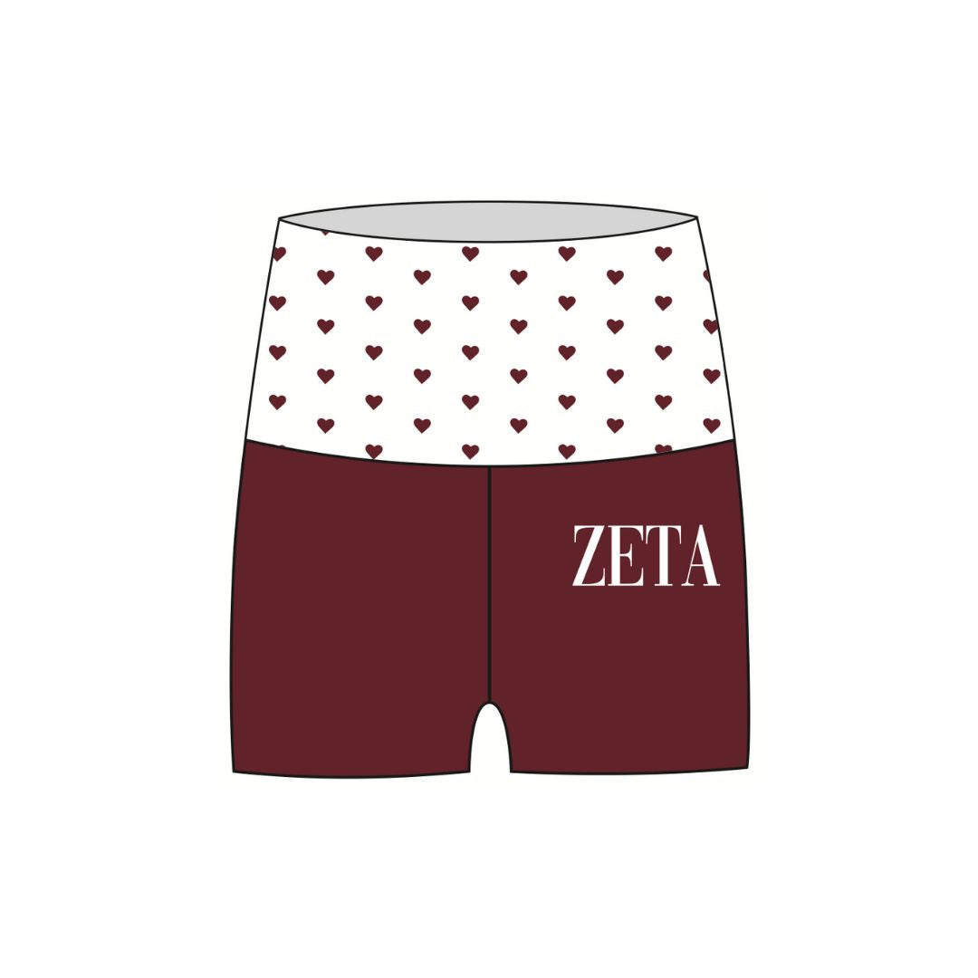 IN-0524 - University of Michigan - Zeta Tau Alpha Foldover Shorts ...