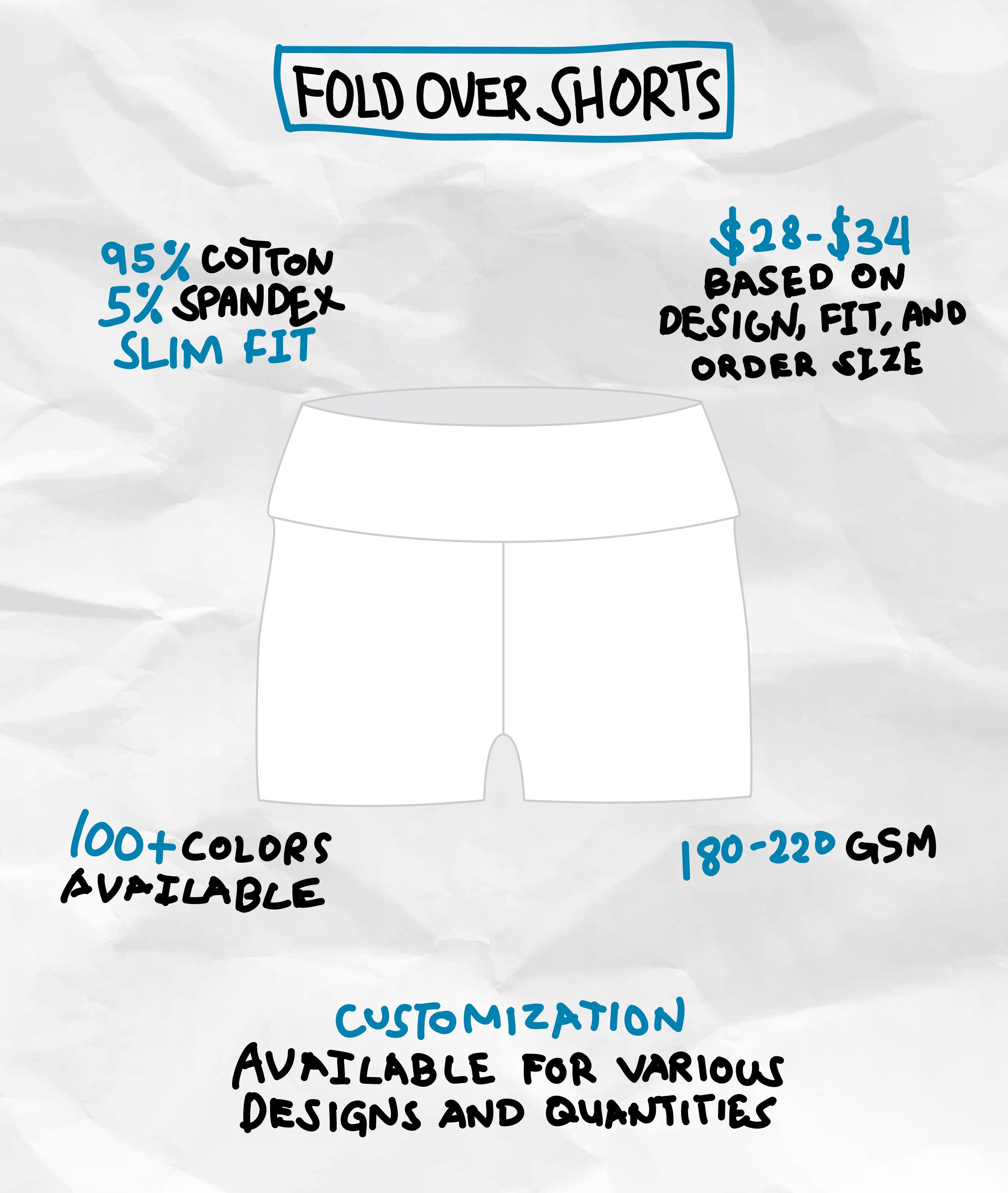 FOLD-OVER SHORTS – HABITS365GREEK