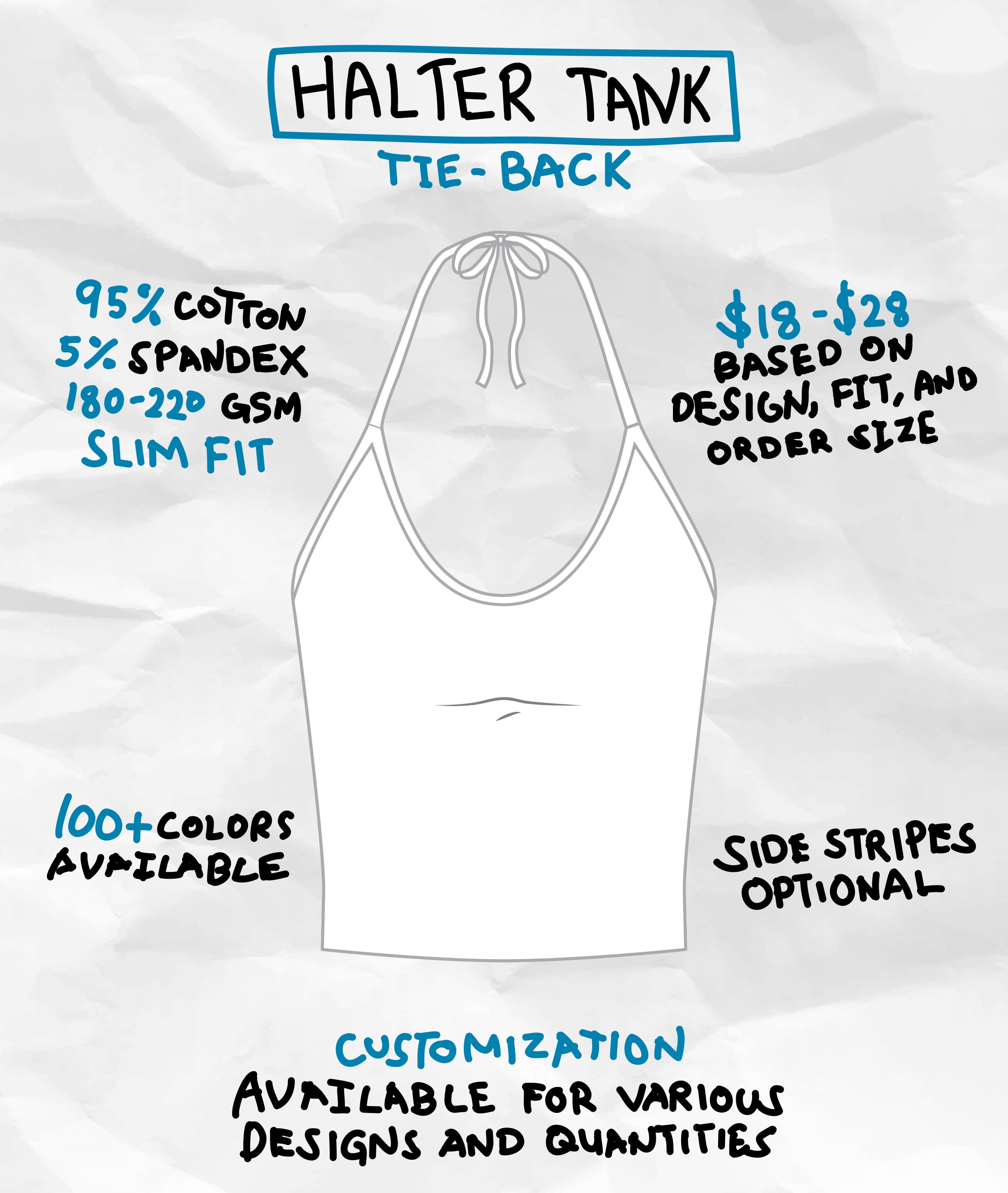 HALTER TIE-BACK TANK – HABITS365GREEK